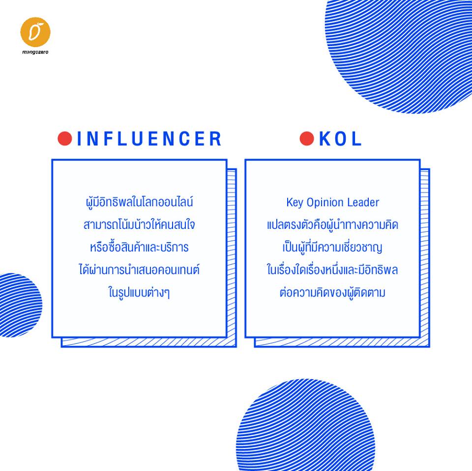 ทำความรู้จัก Influencer VS KOL ผู้มีอิทธิพลในโลกออนไลน์ ใครก็เป็นได้ ...