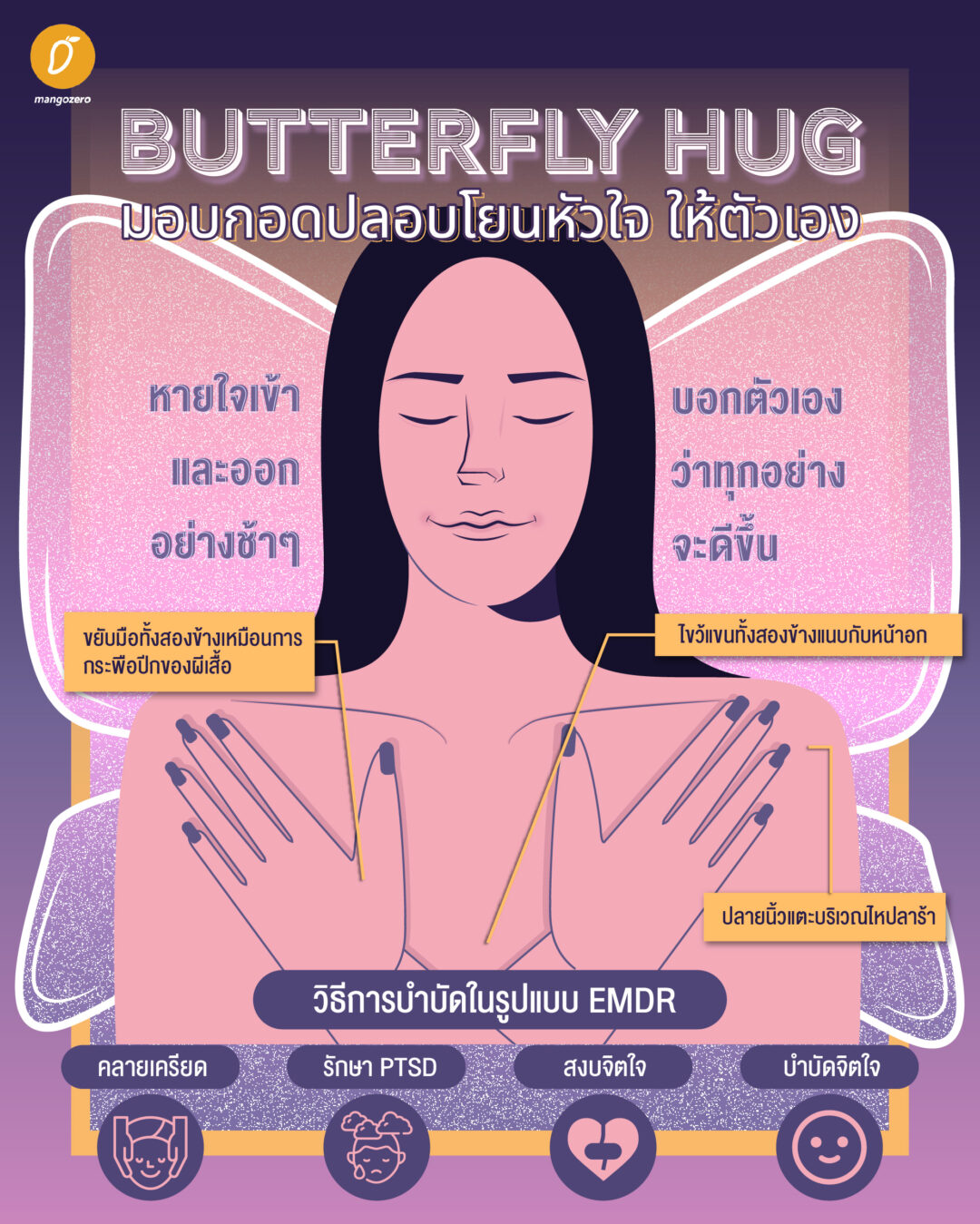 Butterfly Hug มอบกอดปลอบโยนหัวใจให้ตัวเอง
