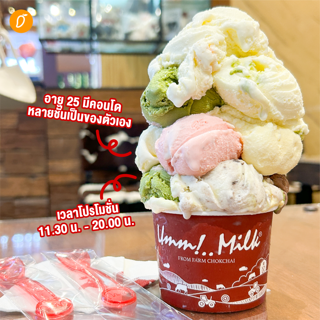 ชวนเติมน้ำตาล ไอศกรีม Umm!..Milk ถ้วยละ 75 บาท ตักได้ไม่อั้น! @centralwOrld