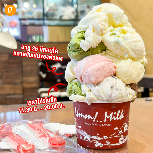 ชวนเติมน้ำตาล ไอศกรีม Umm!..Milk ถ้วยละ 75 บาท ตักได้ไม่อั้น! @centralwOrld