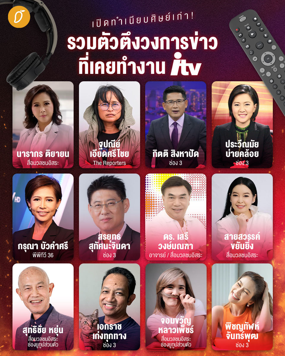 เปิดทำเนียบศิษย์เก่า! รวมตัวตึงวงการข่าวที่เคยทำงาน iTV